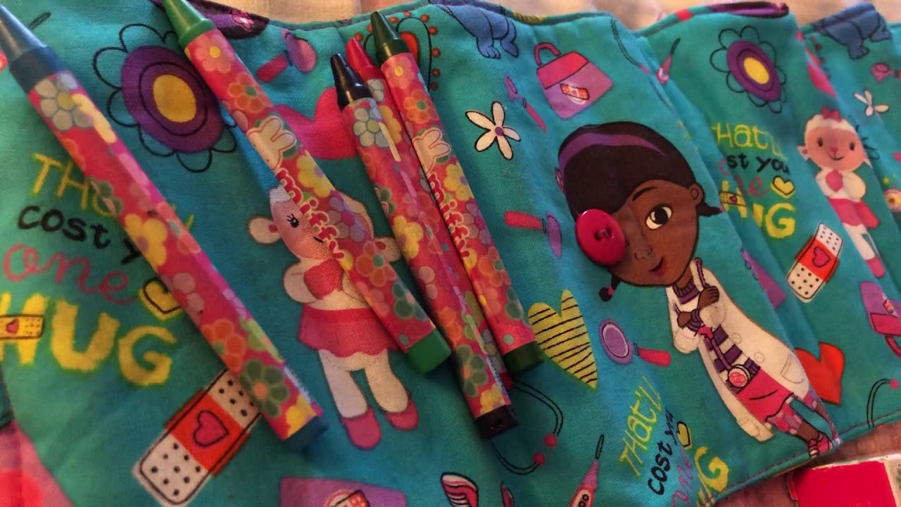 Doc McStuffins crayon roll - YouTube