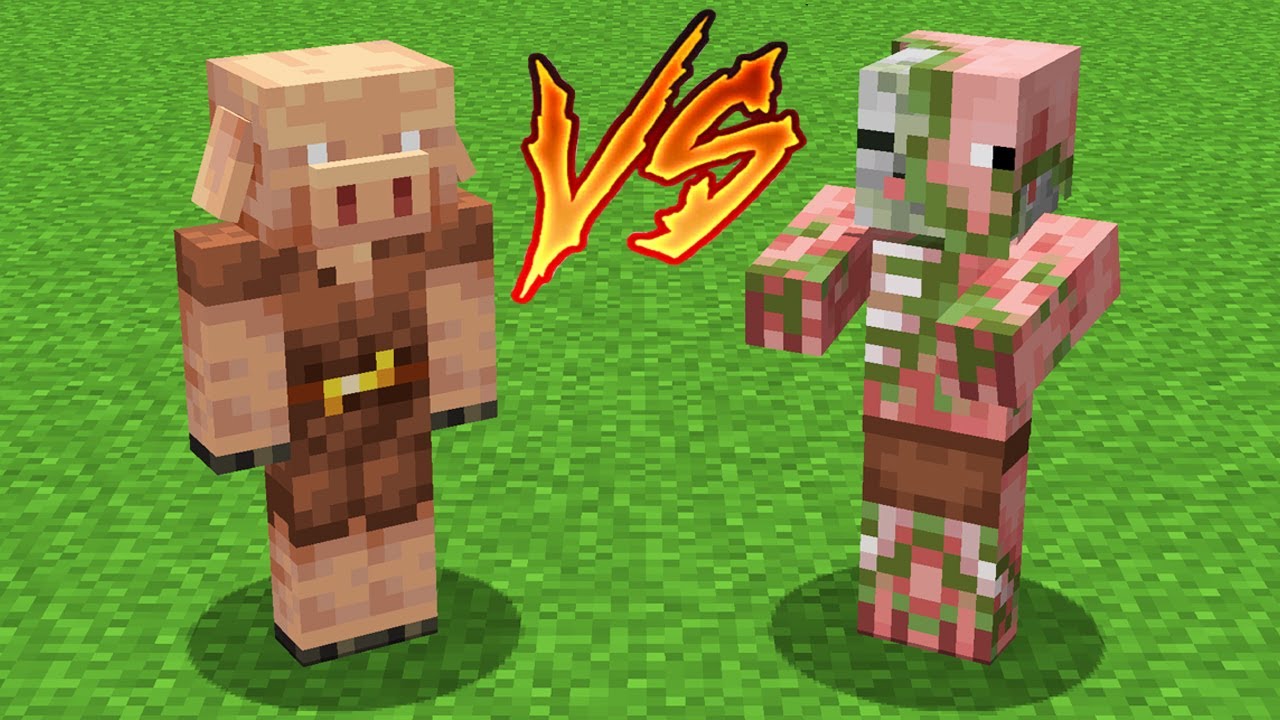 OLD Zombie Pigman vs NEW Piglin - YouTube