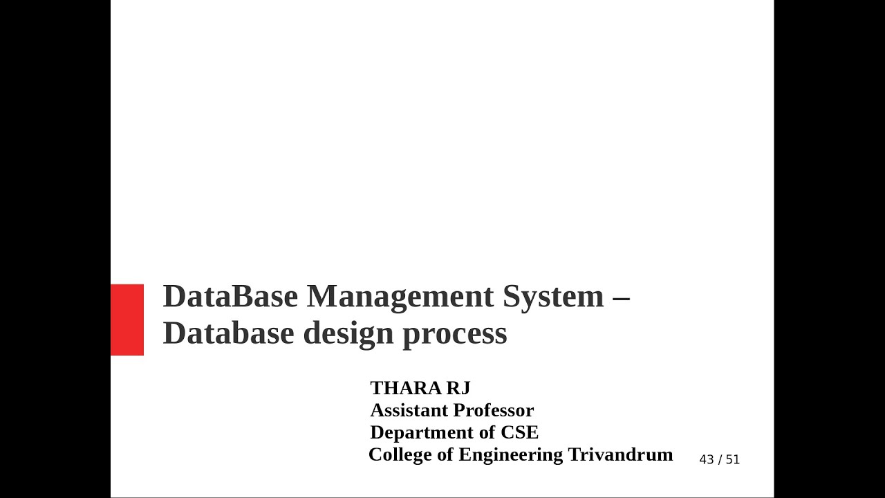 L8 (DBMS) : Database design process, - YouTube