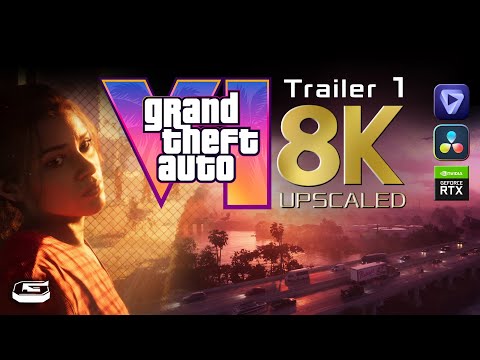 GTA VI Trailer 1 8K | Upscaled Topaz Ai + Resolve RTX | Ultra Quality