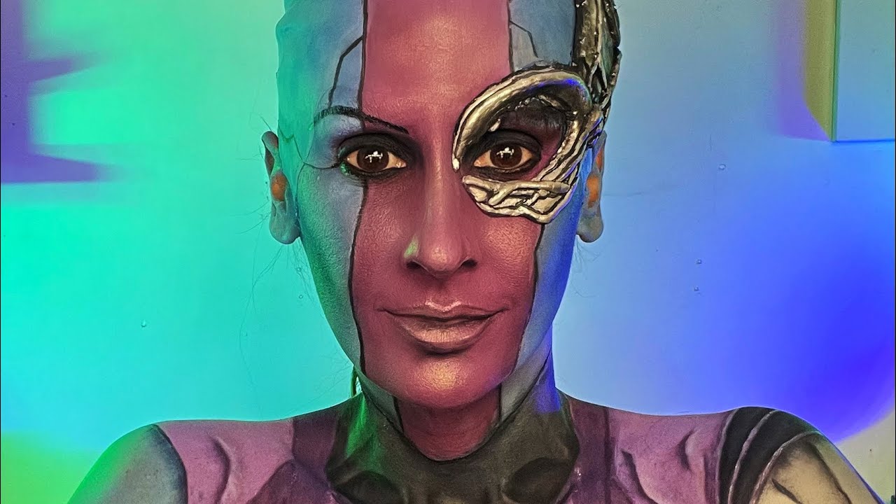 Nebula from Guardians of the Galaxy Halloween Makeup Tutorial for 31 ...