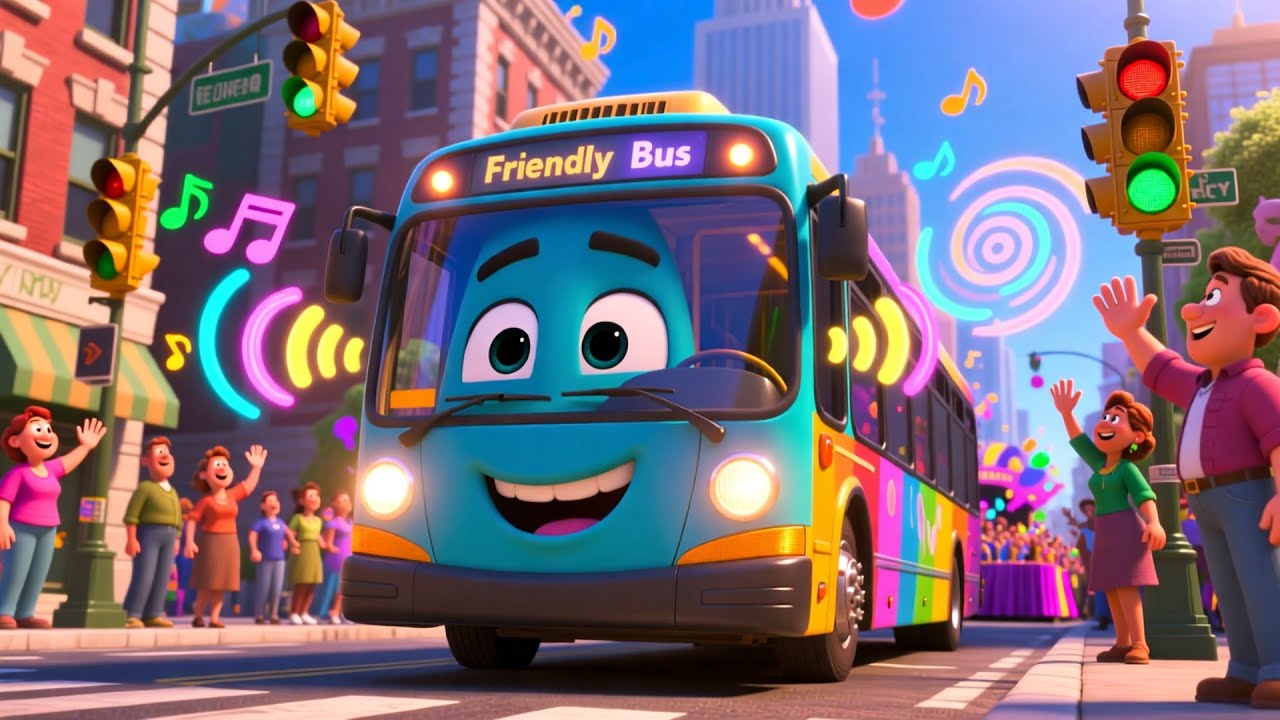 Beep Beep Busy City Bus | Nursery Rhymes for Kids | Baby Songs and Fun ...