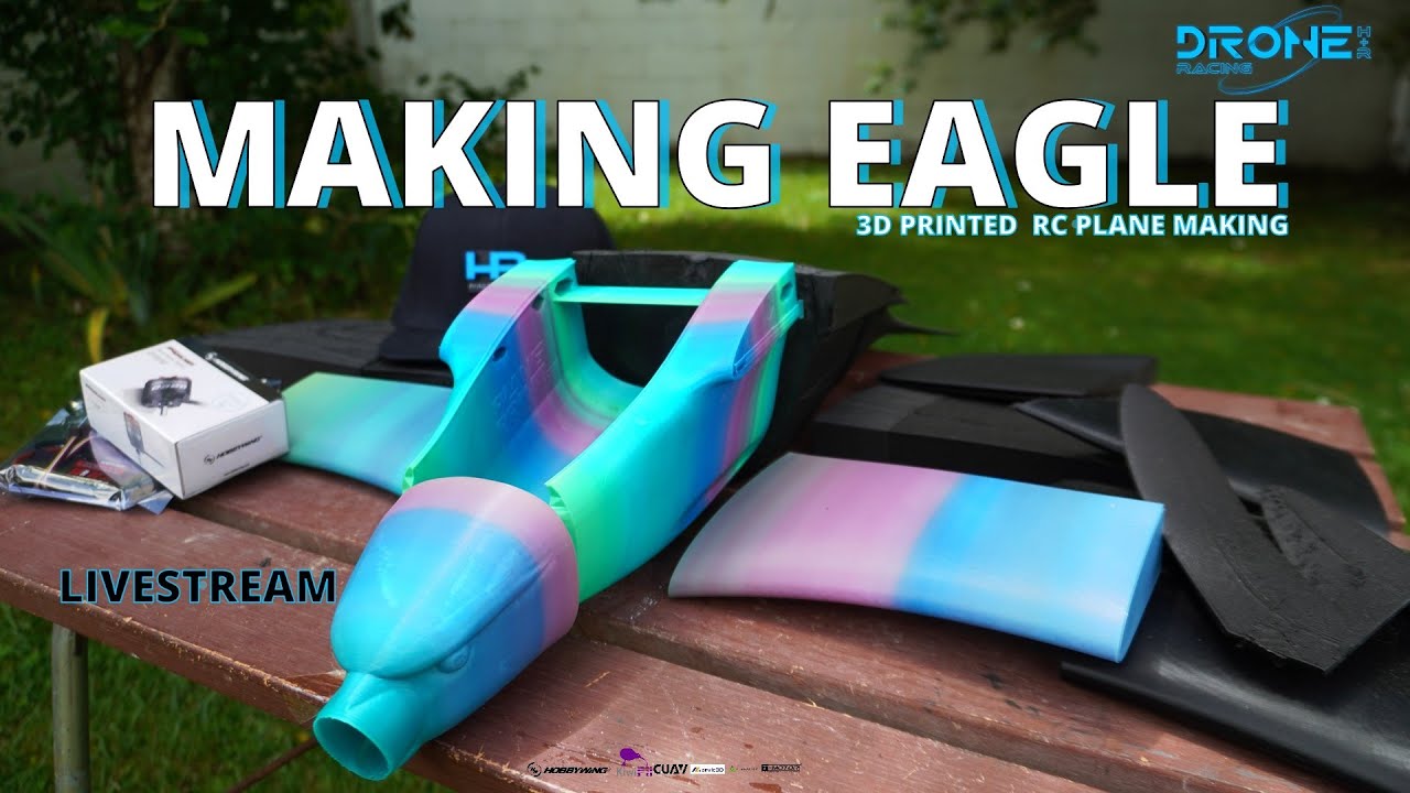 RADIO CONTROL 3D PRINT EAGLE AIRPLANE LIVESTREAM: PART 1 - YouTube
