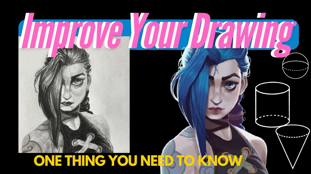 QUICK How To Draw JINX Tutorial(Basic Shapes & Shading) - YouTube