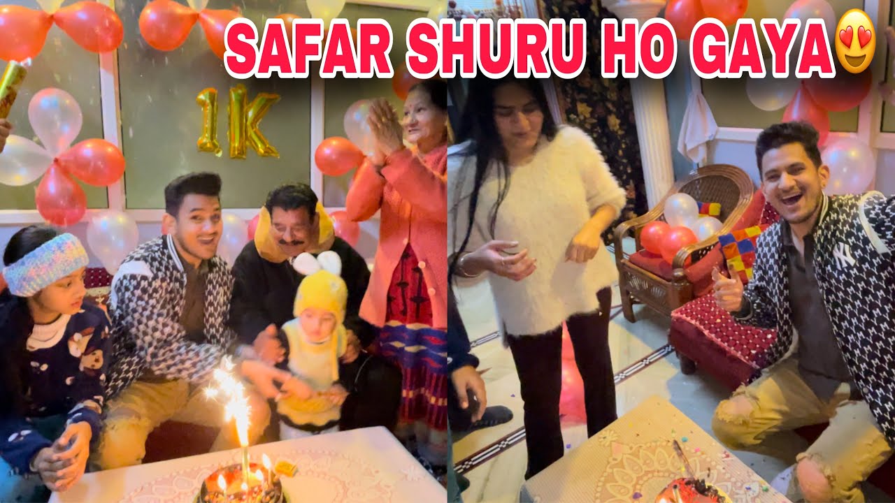 Finally 1000 subscribers celebration🥳/day-255/Shubham Mehra Vlogs - YouTube