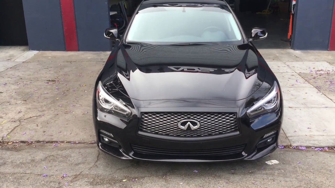WOW - 2014 Infiniti Q50 Chrome Delete & Caliper Paint (before/after ...