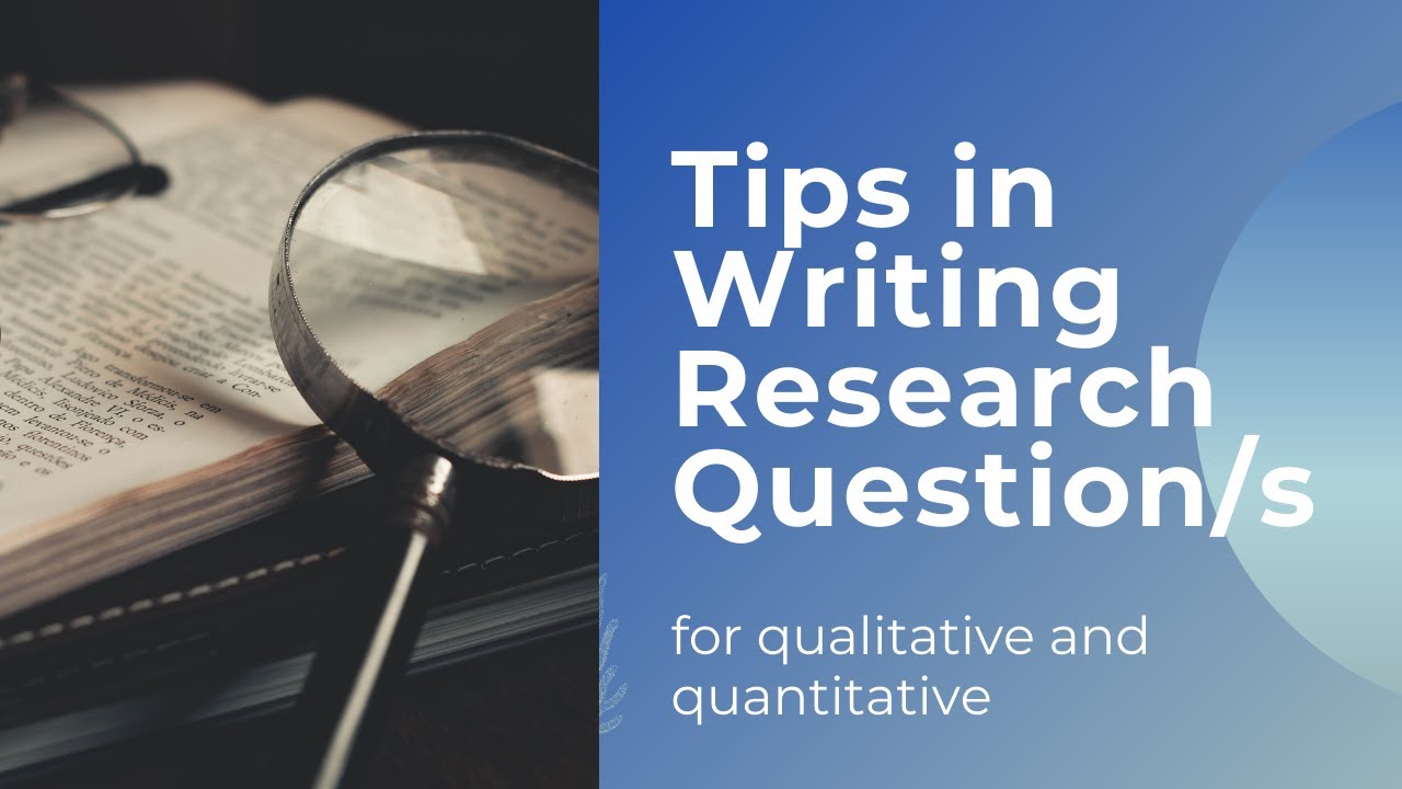 How to write a research question? - YouTube