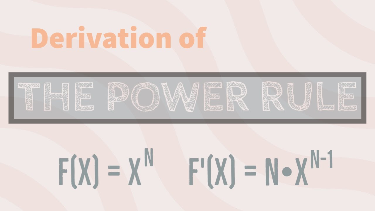 Derivation of the Power Rule of Differentiation - YouTube