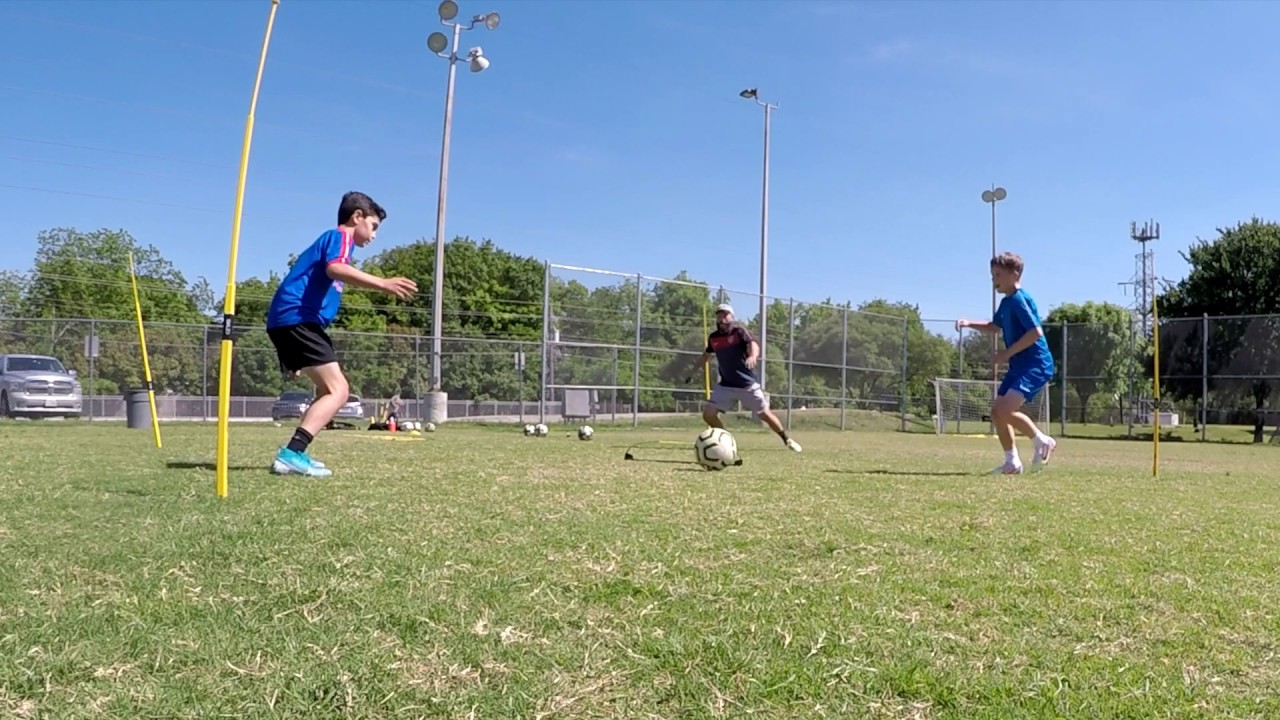 Fast Paced Soccer Drills Focusing on First Touch & Passing - YouTube