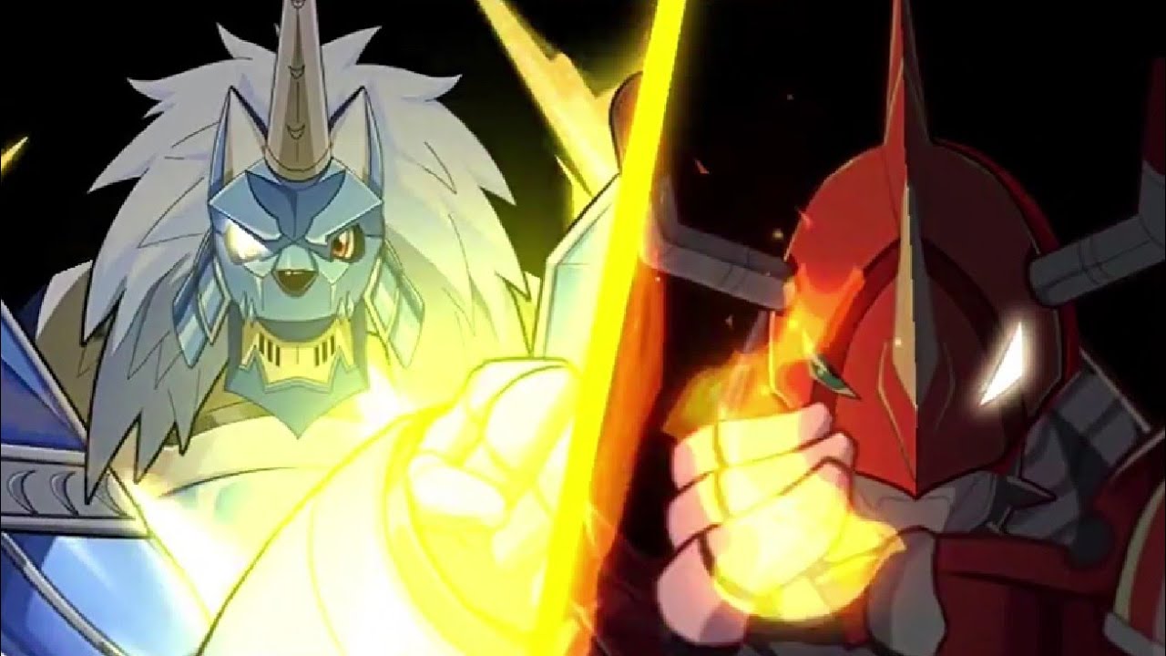 (Burst Mode) Shine Greymon & Mirage Gaogamon Ultimate Skill Animation ...