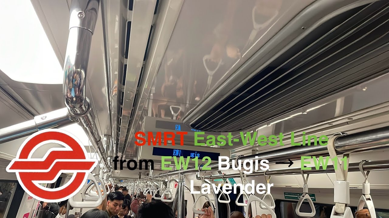 SMRT East-West Line from EW12 Bugis to EW11 Lavender - YouTube