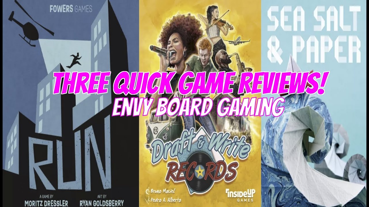 Three Quick Board Game Reviews: RUN, Draft & Write, and Sea Salt ...