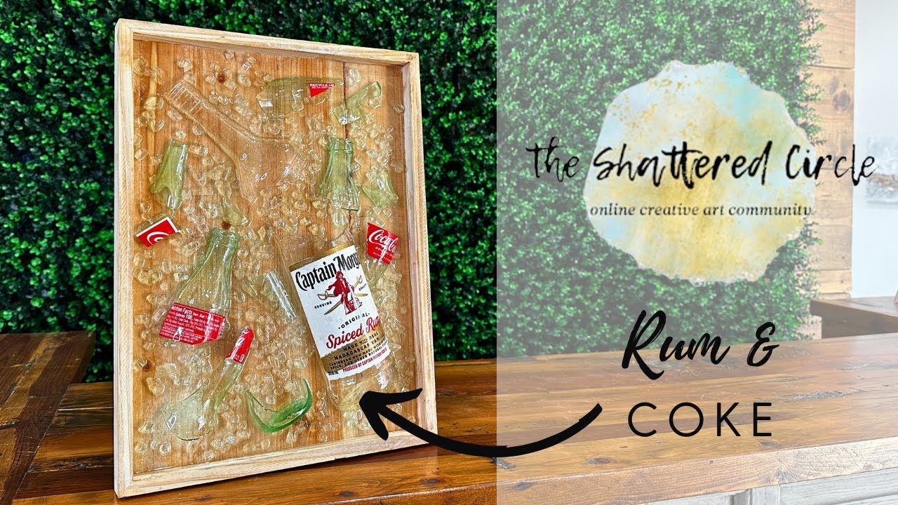 Rum & Coke Art | DIY Beginner Glass & Resin Art Tutorial - YouTube