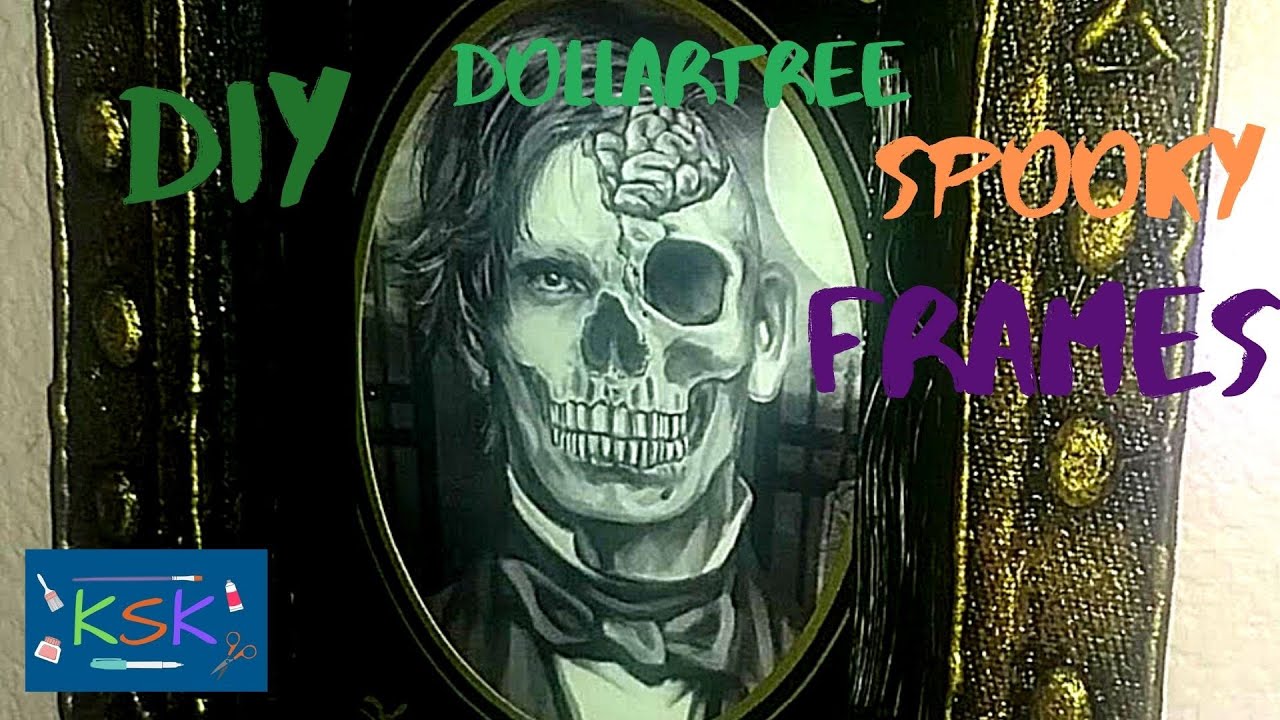 👻 Dollar Tree SPOOKY FRAMES💀DIY Haunted Halloween Decorations🎃CREEPY ...