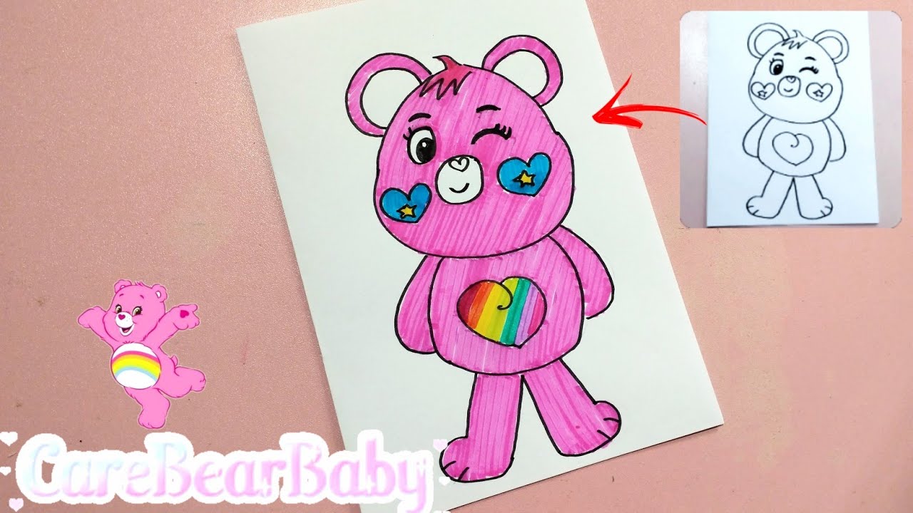 How to Draw Care Bears Easy Drawing วาดรูปหมีแคร์แบร์ง่ายๆ Together ...