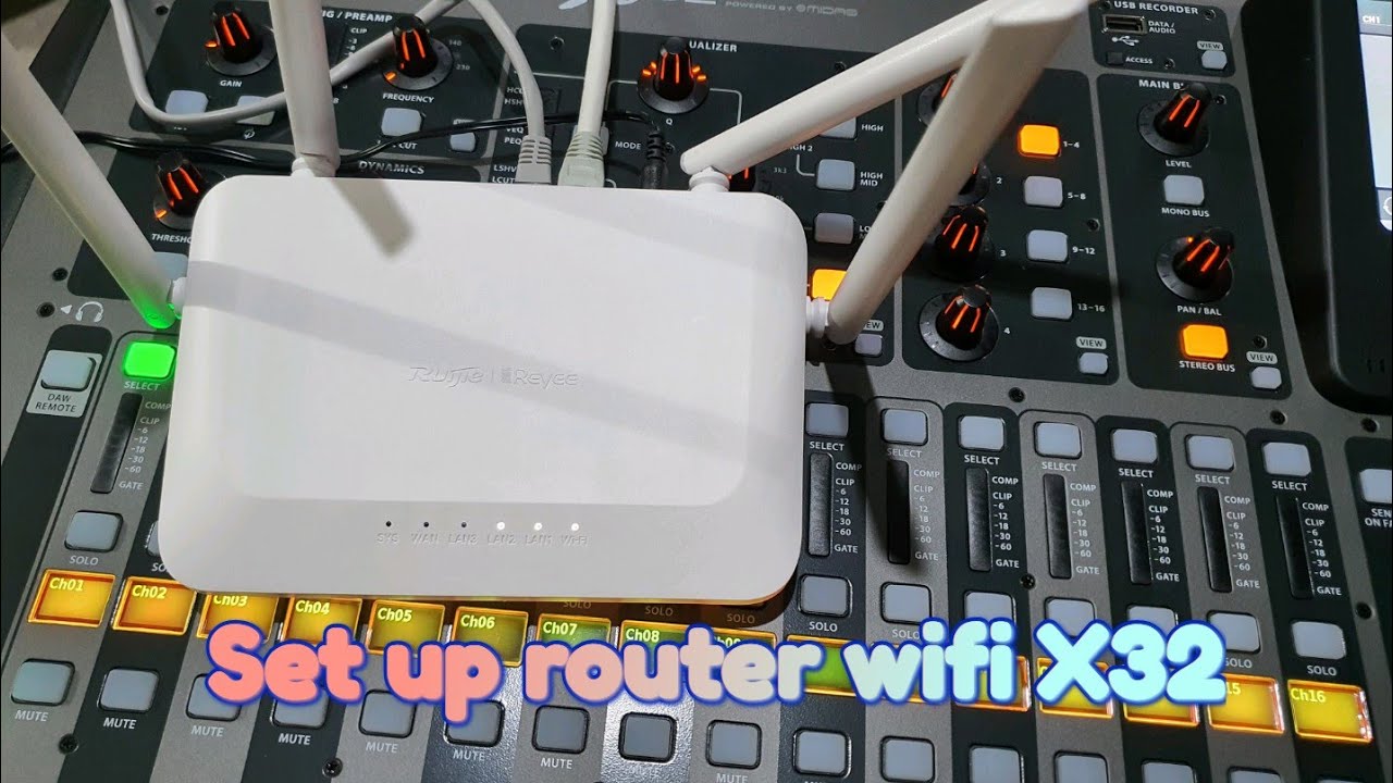 Set wifi router untuk Behringer X32 - YouTube