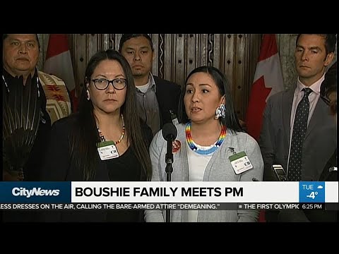 Family of Colten Boushie meets with PM Trudeau - YouTube