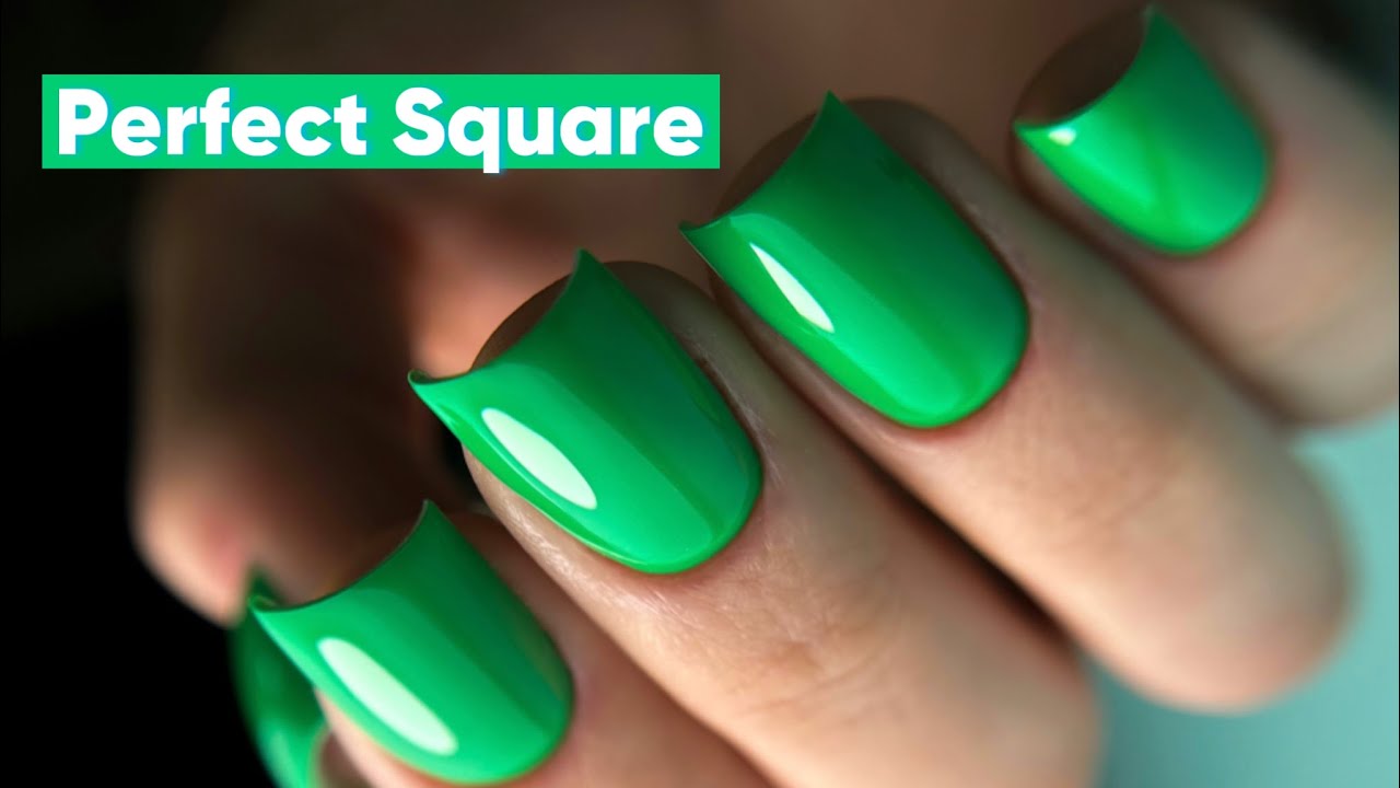 Carré parfait - chablon - Square nail form - YouTube