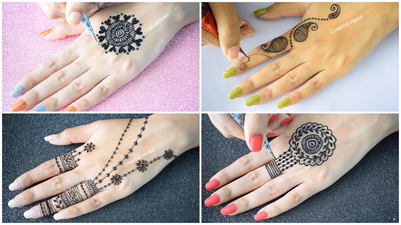Cute Mehndi Designs | Wedding Special😍 | Creative HeArt - YouTube