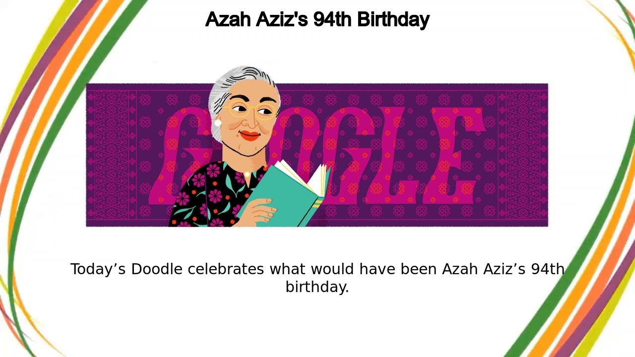 Azah Aziz journalist | Azah Aziz's 94th Birthday - YouTube