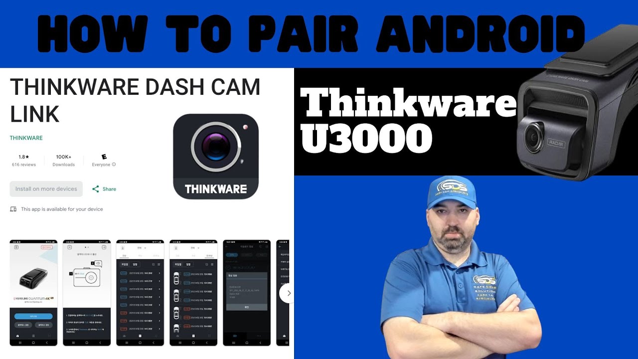 How to Pair Thinkware U3000 to Android Phone - YouTube