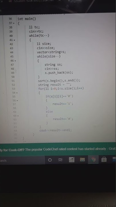 Different string code chef solution :) - YouTube