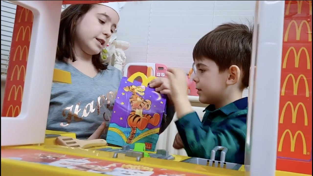 McDonald's Drive Thru Kitchen Toy Playset Pretend Play - YouTube