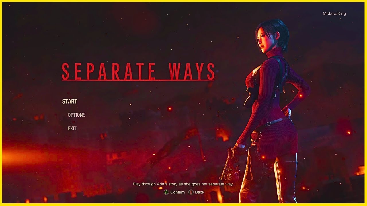 Resident Evil 4 Separate Ways Title Screen And Menu - YouTube