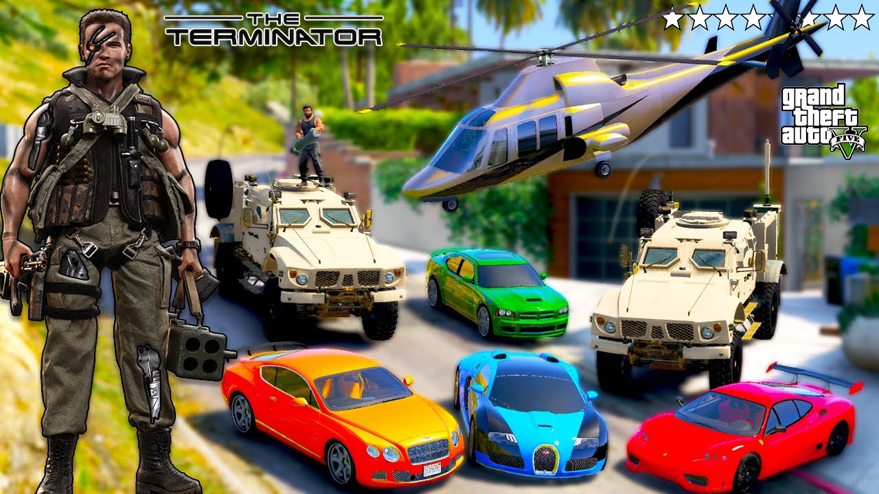 GTA 5 - Stealing TERMINATOR MOVIE Vehicles with Franklin!! #95 - YouTube
