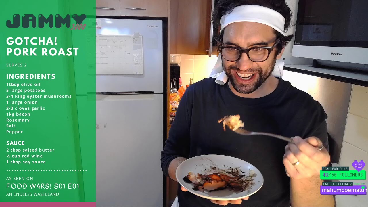 Clip: The finished Gotcha! Pork Roast from Food Wars!: Shokugeki no ...