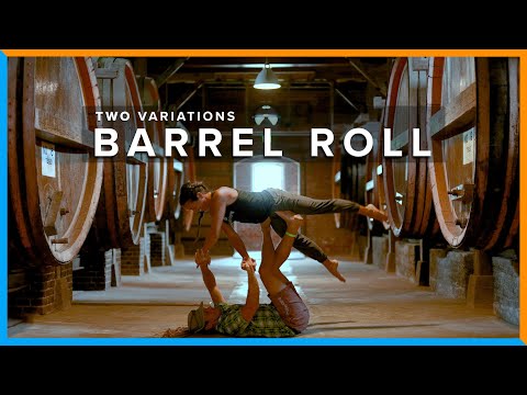 Two Barrel Roll Variations • AcroYoga Washing Machines • YogaSlackers Sam & Raquel
