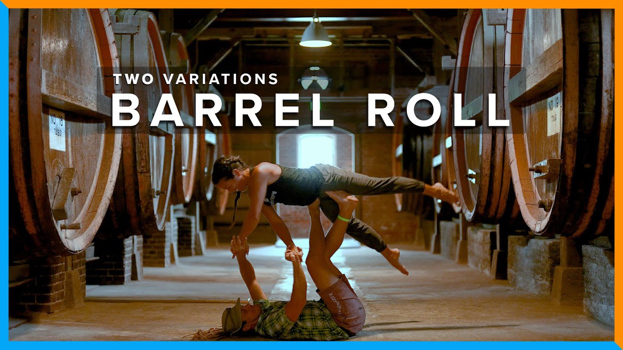 Two Barrel Roll Variations • AcroYoga Washing Machines • YogaSlackers ...