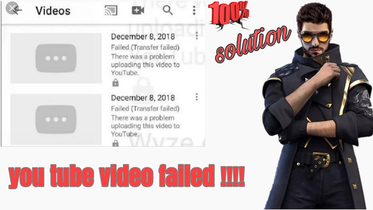 YouTube video upload failed solution / video upload failed in you tube ...