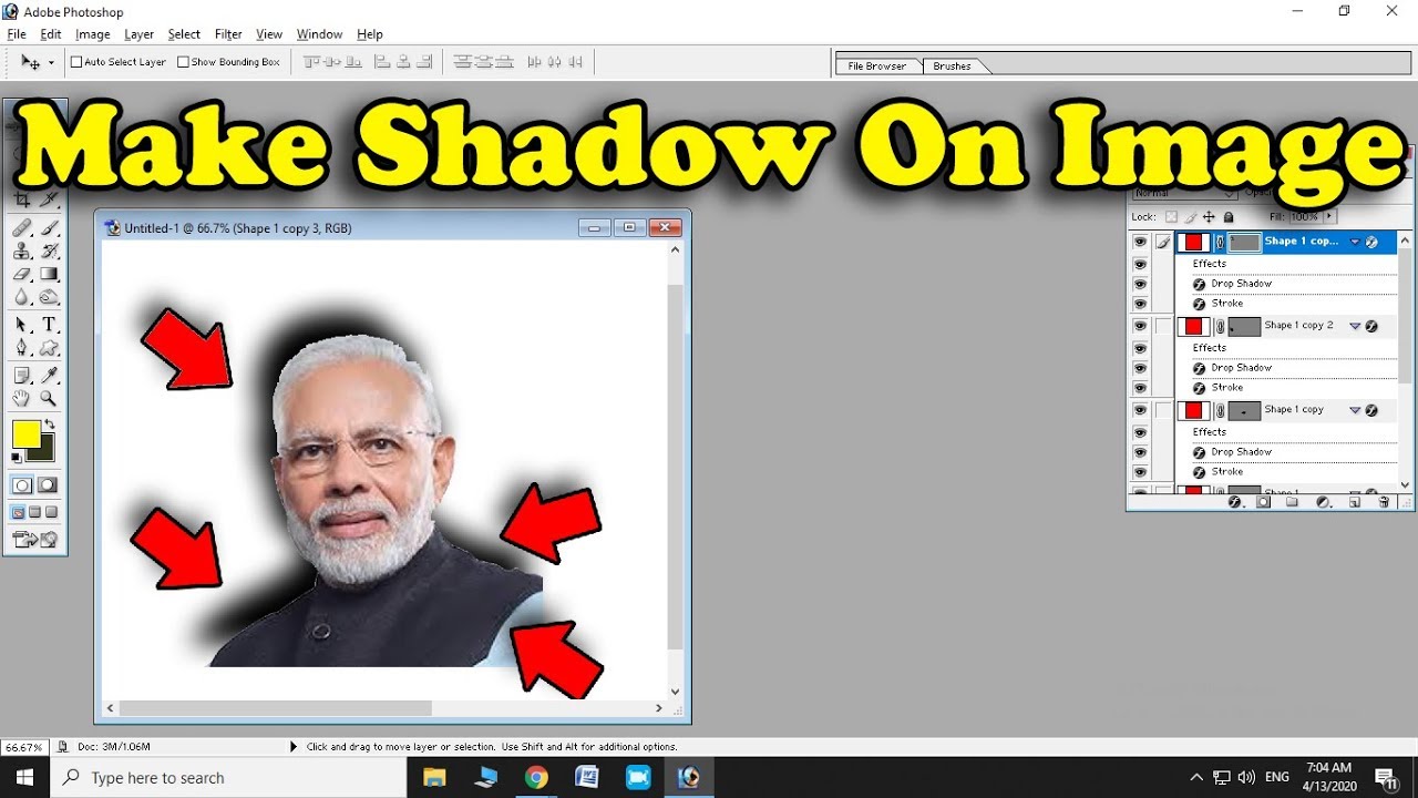 Make Shadow In Photoshop Cs6 | Create Shadow In Photoshop Cs6 | Shadow ...
