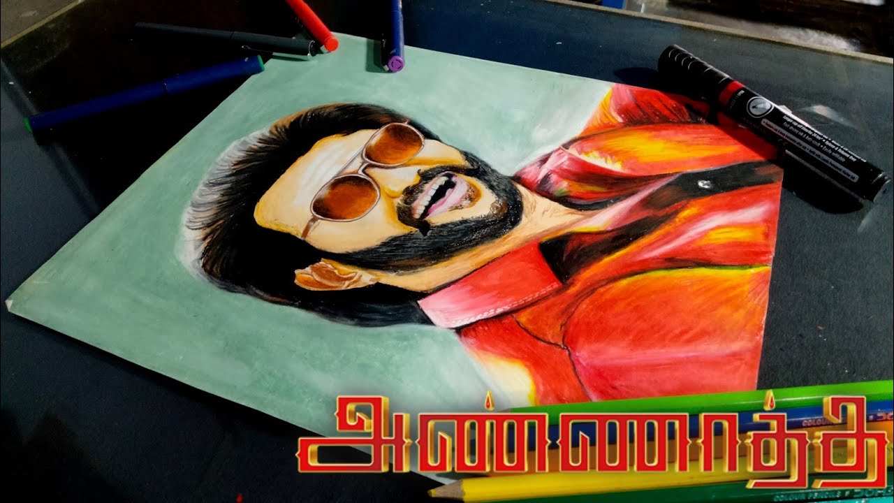 annaatthe rajini drawing/speed drawing /draw ruhan - YouTube
