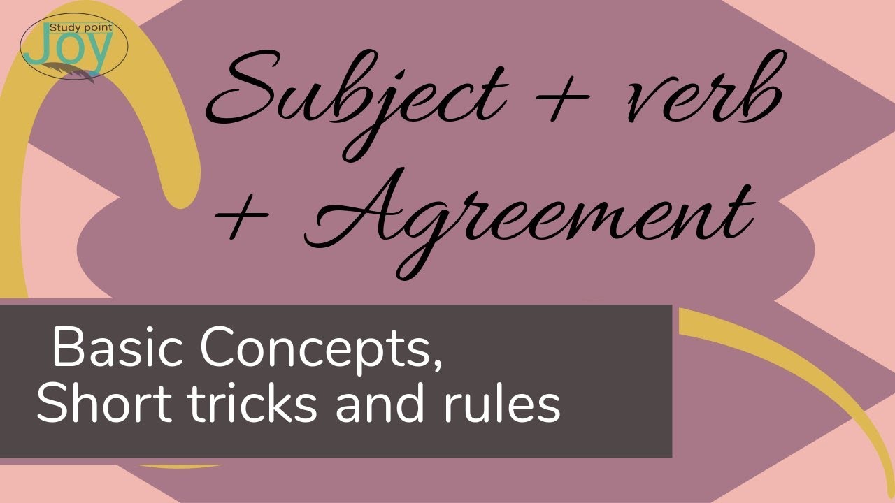 Subject-verb or Agreement part 1 # Basic concepts, short tricks and Rules # English Grammar ...