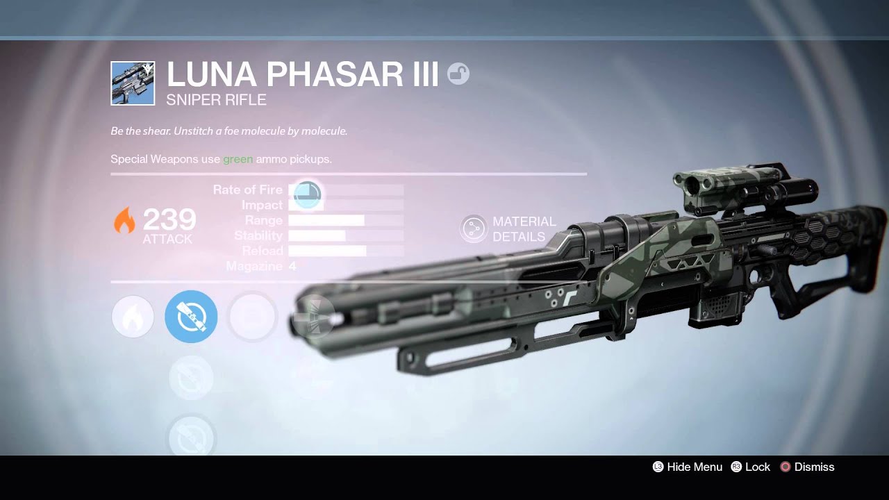 Destiny: The Taken King - Luna Phasar III Sniper Rifle Tree Information ...