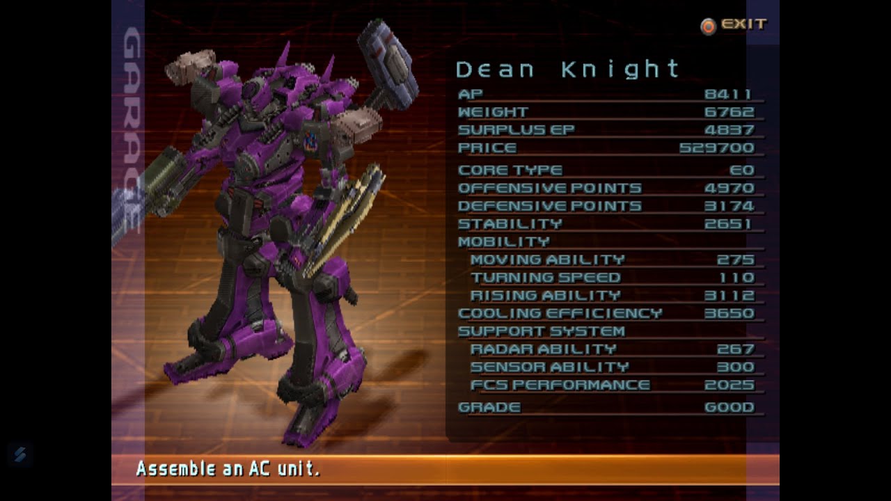 Armored Core AC Showcase - Dean Knight (AC3) - YouTube
