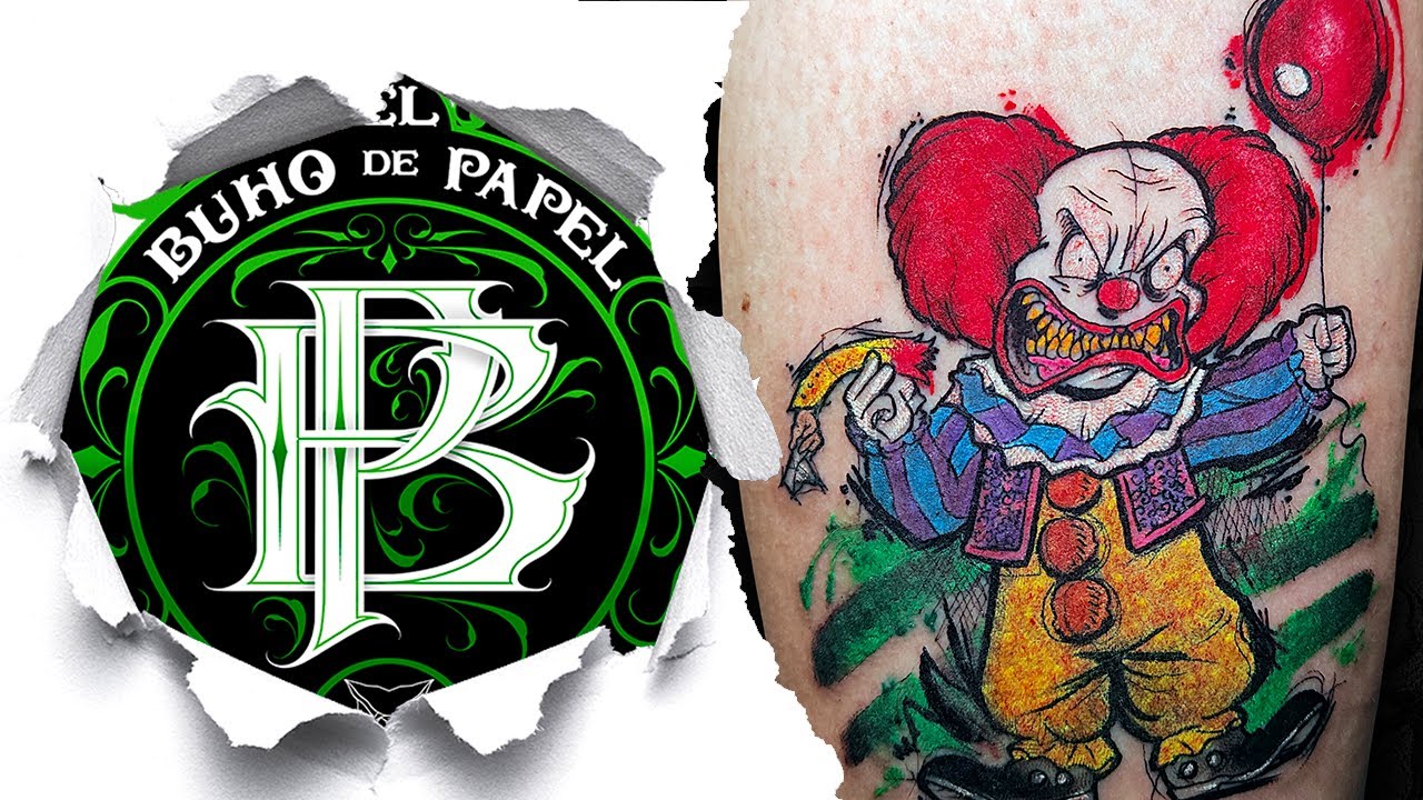 🤡 Pennywise, IT tattoo time lapse - YouTube