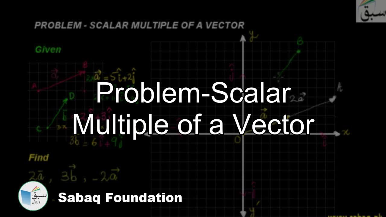 Problem-Scalar Multiple of a Vector, Math Lecture | Sabaq.pk - YouTube