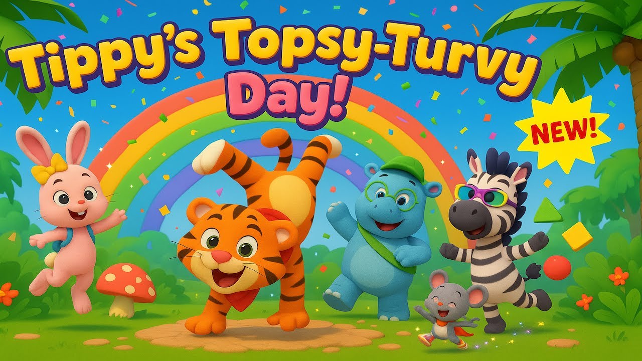 Tippy’s Topsy Turvy Day! 🌟 | Learn, Dance & Play with Jungle Friends ...