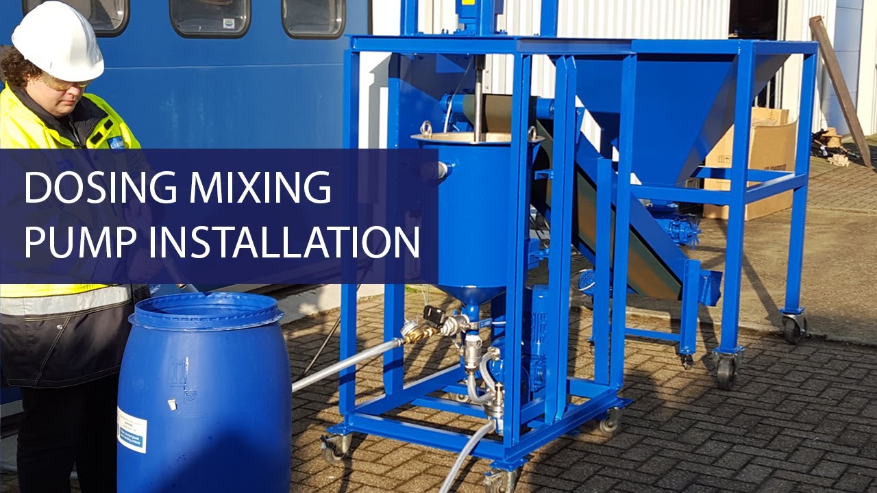 Dosing mixing pump installation - YouTube