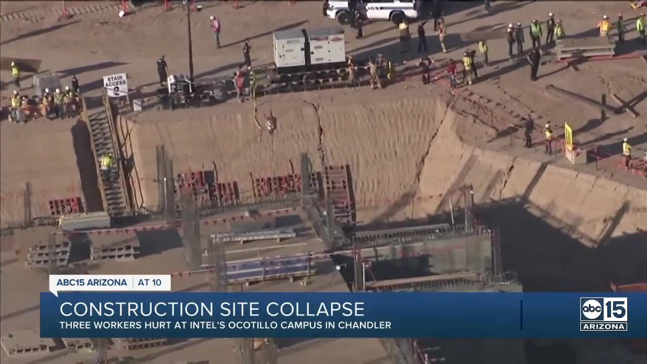 Three people were injured after partial collapse at Intel's Ocotillo ...