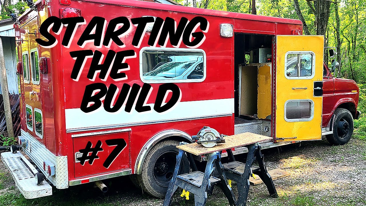 Starting the ambulance build. We have a bed. - YouTube