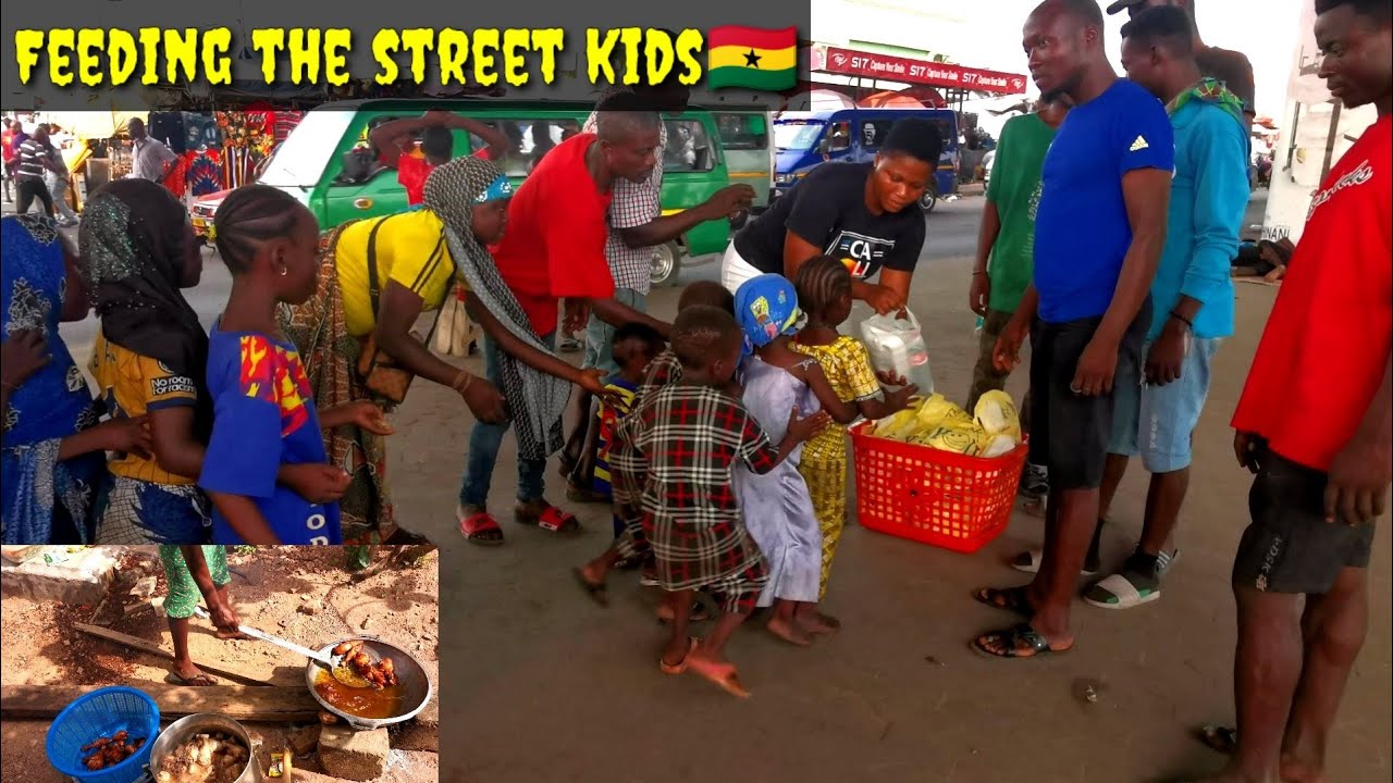 Feeding the street kids, homeless, crippled and blind on New year's day ...