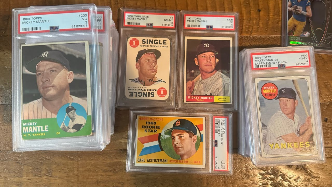 Vintage PSA Card Return - Mickey Mantle / Reggie Jackson - HOF Rookies ...