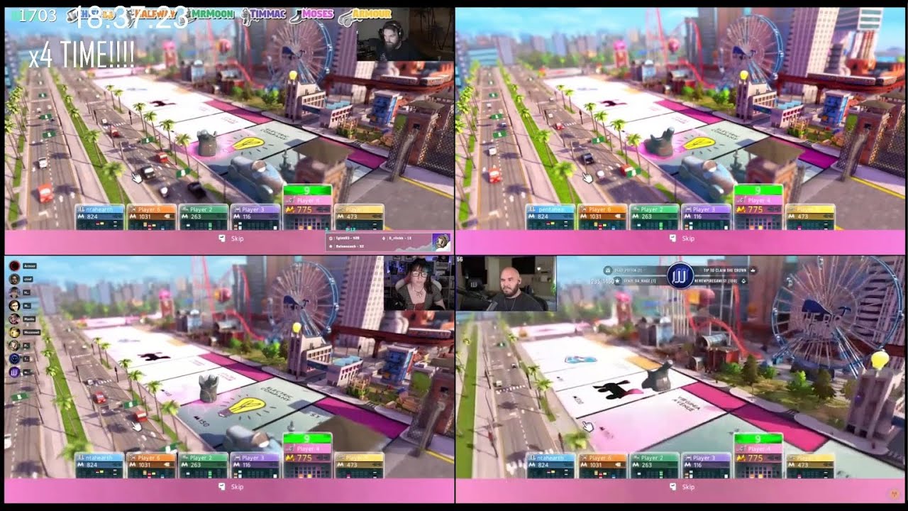 Variety (July 7, 2023) Subathon Day 17: Monopoly Tournament multi POV ...