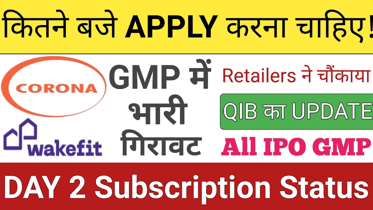 Corona Remedies IPO GMP Today | Wakefit Innovation IPO GMP | IPO GMP ...