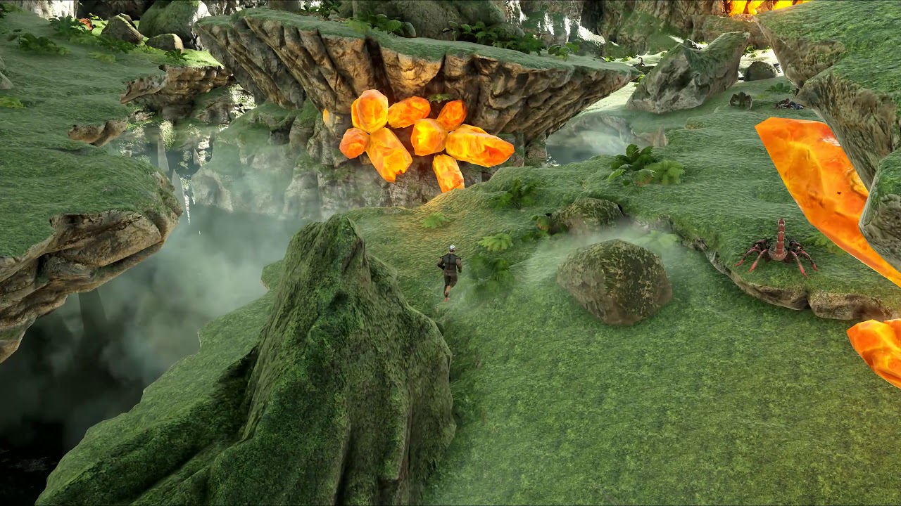 ARK Survival Evolved Valguero jungle cave 발게로 정글 던전 짐승의 유물 파밍 (싱글 치트 ...