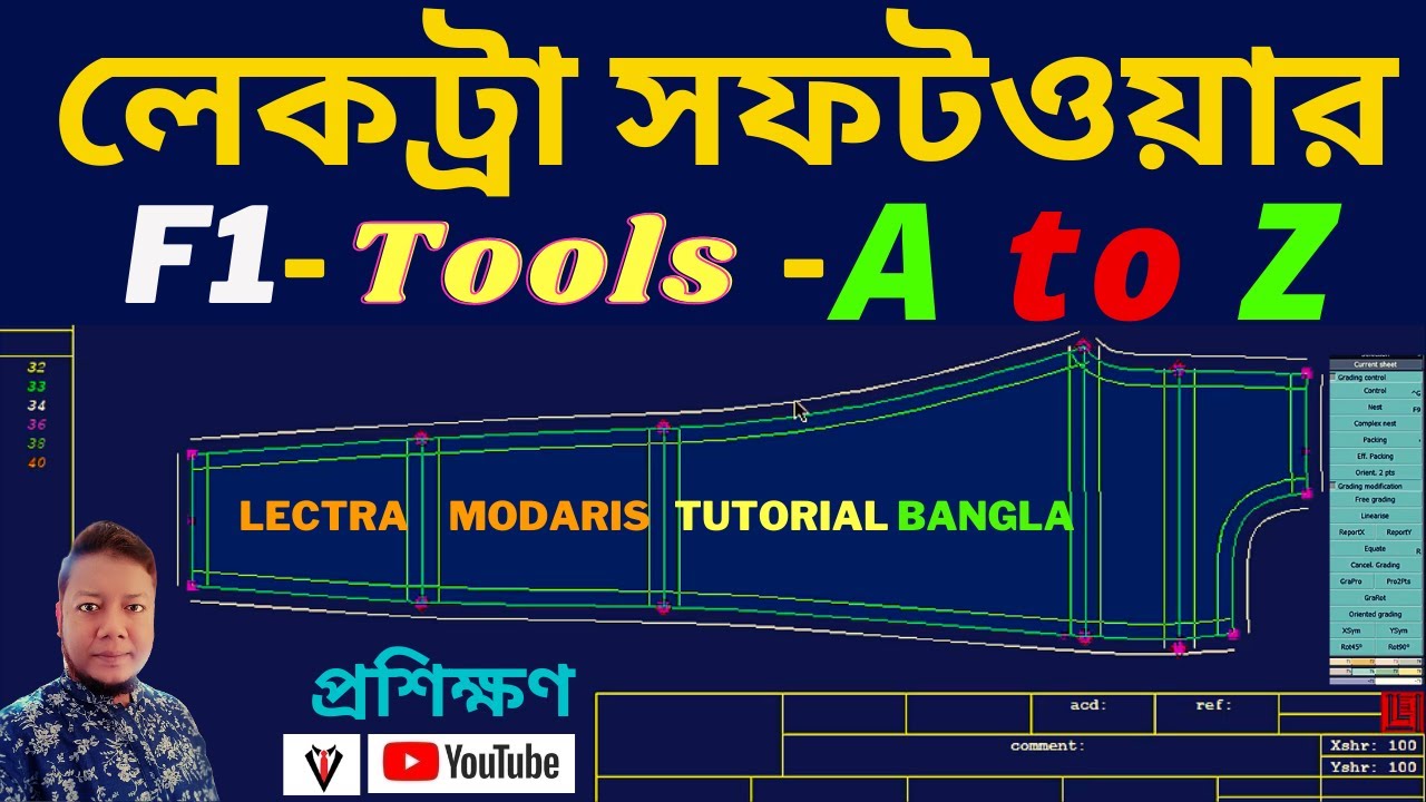 Lectra Modaris CAD tutorial for Beginner | Lectra Modaris Option F1 A ...